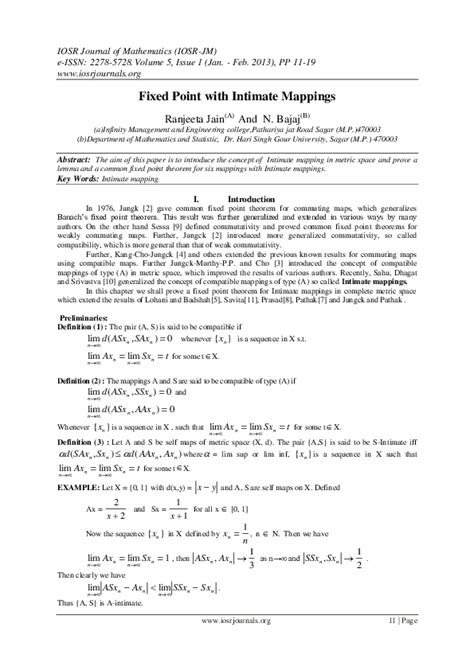 Pdf Fixed Point With Intimate Mappings