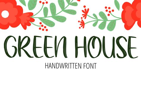 Green House Font By Al Ghul · Creative Fabrica