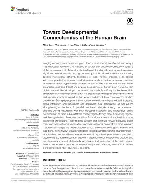 Pdf Toward Developmental Connectomics Of The Human Brain