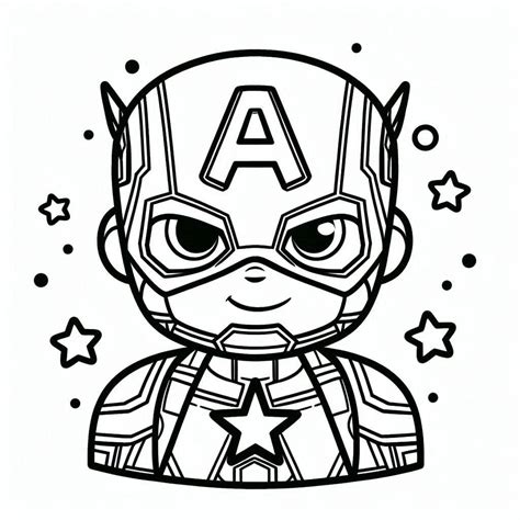 Desenhos de Capitão América Muito Forte para Colorir e Imprimir
