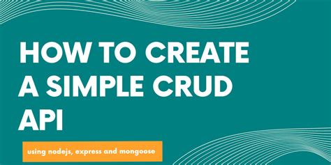 How To Build A Simple Crud Api Using Nodejs Express And Mongodb Dev