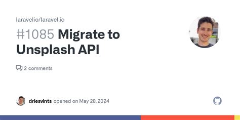 Migrate To Unsplash API Issue 1085 Laravelio Laravel Io GitHub