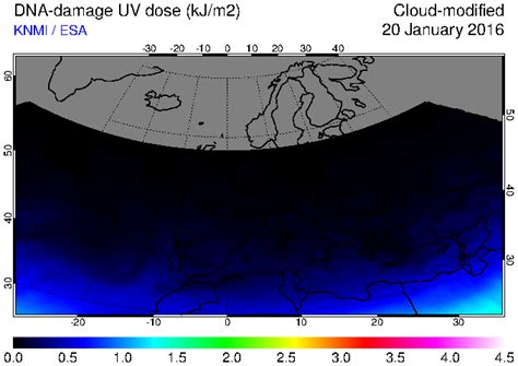 Temis Daily Dna Damage Uv Dose From Satellite