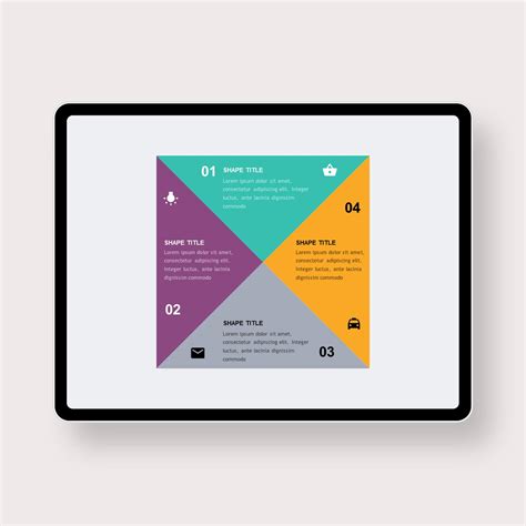 Square Cross Divide PowerPoint Templates PowerPoint Free