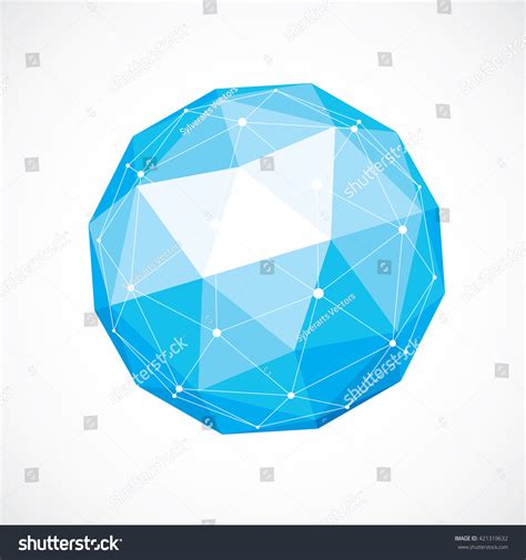 3d Vector Digital Wireframe Spherical Object Stock Vector Royalty Free 421319632