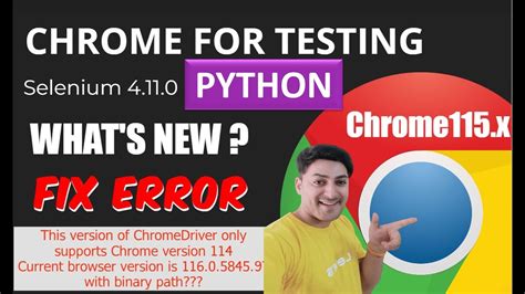New Chrome For Testing Update Chrome 115x Python With Selenium 4