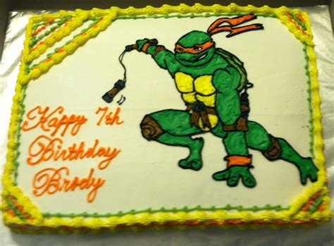 Michelangelo Ninja Turtle Cake