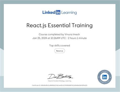 Vinura Imesh On Linkedin Reactjs Webdevelopment Linkedinlearning