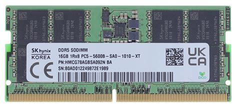 16gb 5600 Sk Hynix Pc5 5600b Sa0 1010 Xt Hmcg78agbsa092n Ba PamiĘĆ Ram