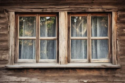 Premium Ai Image Rustic Window Frames