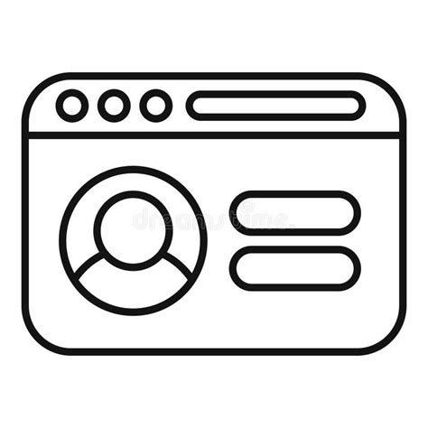 Website Showing Customer Personal Data Profile Page Icon Stock