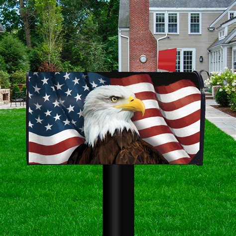 American Eagle Patriotic Mailbox Cover