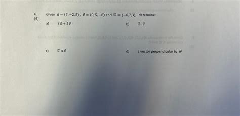 Solved Given Vec U Vec V And Chegg Com