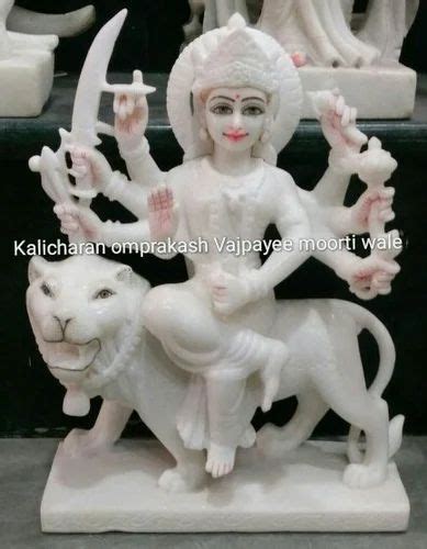 Jaipurcrafts White Marble Durga Statue At ₹ 16000piece In Jaipur Id