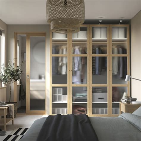 Tonstad Door Oakveneer Glass 50x229 Cm Ikea Uk