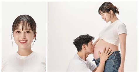 6월 출산 앞둔 아유미 ‘볼록 D라인 만삭 화보 공개“남편의 사랑스러운 배 키스”