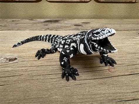 3d Printed Articulated Tegu Lizard Etsy