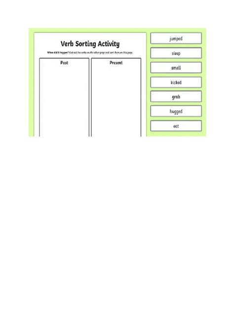 Verb Sorting 4631774 Monica Narang Live Worksheets