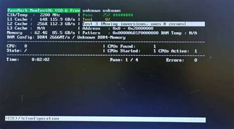 memtest86 test3 causes the mainboard to break down passmark support