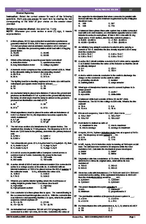 Electrical Engineering Practice Problems Pdfcoffeecom