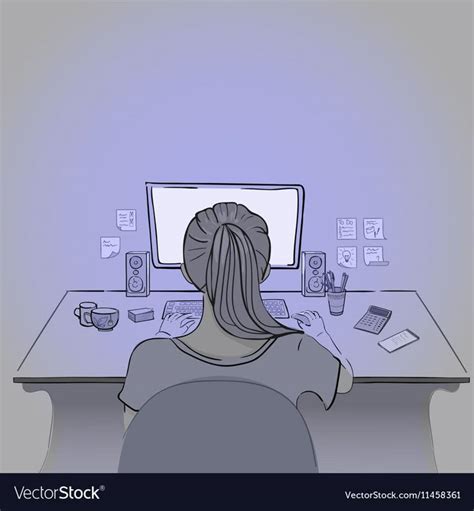 Computer Sketch Computer Drawing Computer Vector Computer Art Pencil Art Drawings Art