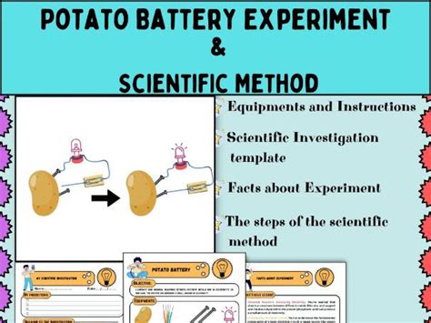 Potato Battery Experiment Stem Activities And Scientific Method Teaching Resources
