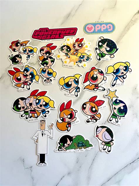 Powerpuff Girls Random Laptop Stickers Etsy