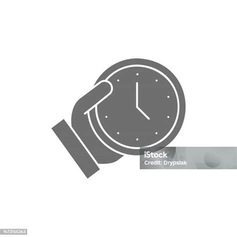 시계를 잡고 시간을 지키고 시간 회색 채우기 아이콘을 저장합니다 시간 관리 기호 디자인 계시기에 대한 스톡 벡터 아트 및 기타 이미지 계시기 낮 달력 Istock