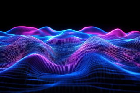 A Dynamic 3d Abstract Background Featuring An Ocean Of Pulsating