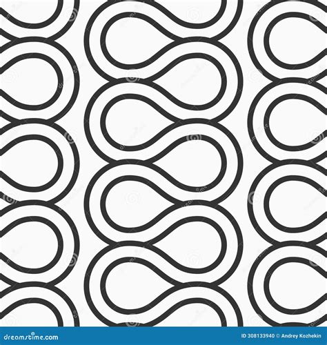 Abstract Seamless Pattern With Smooth Lines Curves Stock Vector Illustration Of Silhouette