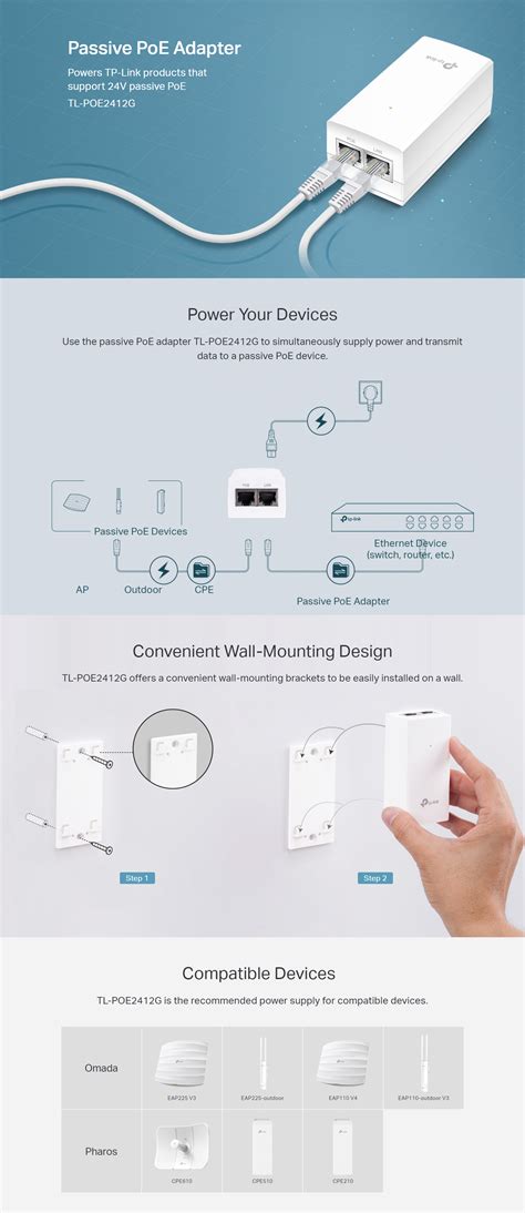 Tp Link V Passive Poe Adapter Poe G Msy Au
