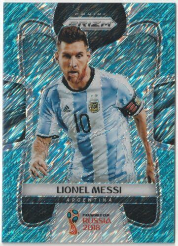 2018 Prizm World Cup Lionel Messi 1 Argentina Blue Shimmer Prizm 1 5