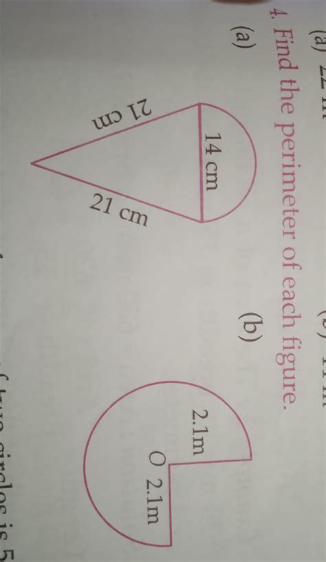 find the perimeter of each figure a b filo