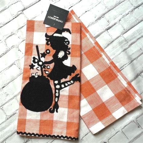 Kitchen Nwt Cynthia Rowley Super Sexy Witch Kitchen Towel Set