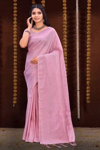 Admyrin Bright Beautiful Pink Kanjeevaram Silk Woven Saree With Blouse Piece At Rs