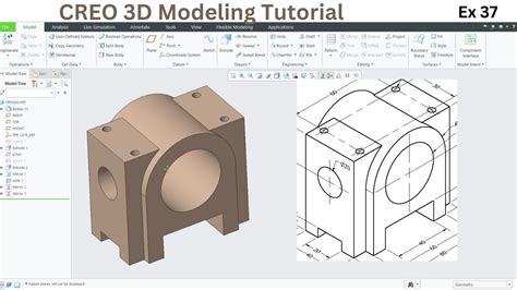 Creo Parametric 3d Modeling Tutorial37 Youtube