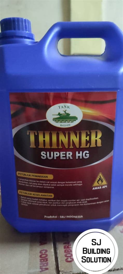 Jual Thinner Tiner Pengencer Cat Tank Super Kemasan Jerigen 5ltr 5