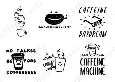 Coffee Svg Bundle Digital File Pack Svg Bundle Coffee Cup Etsy