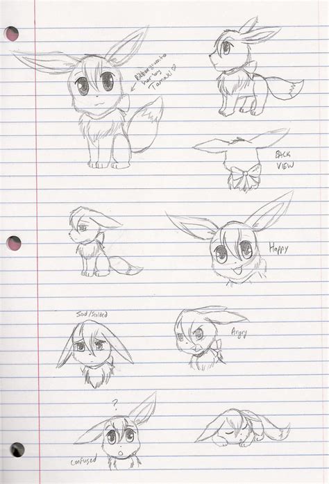 Eevee Haruhi Pose Sheet By Cardcaptorkatara On Deviantart