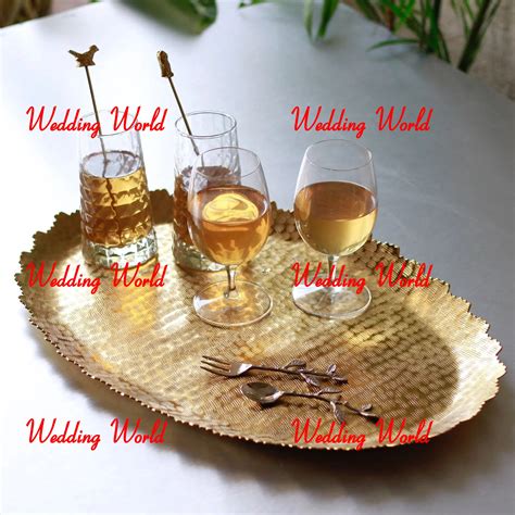 Luxury Metal Serving Tray Premium Quality Handmade Platter Customized