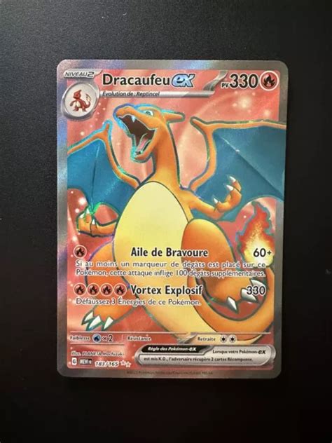Carte PokÉmon Dracaufeu Ex Full Art 183165 151 Ecarlate And Violet Ev3