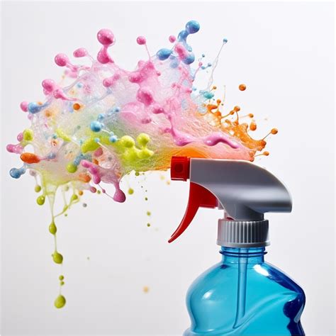 Premium Ai Image Disinfection And Cleaning Products Isolated On White Background