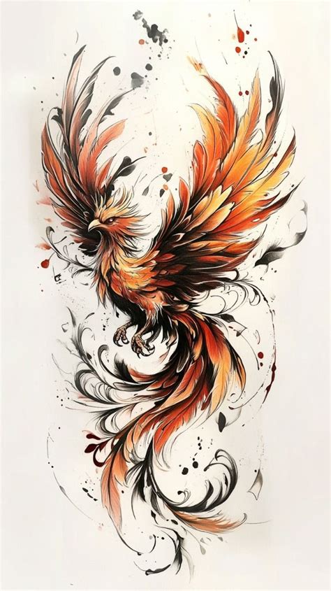 Feminine Phoenix Tattoo Design Phoenix Tattoo Phoenix Tattoo Design