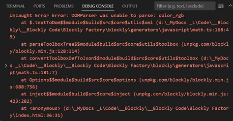 Javascript What Is The Correct Html Code To Access Blockly Factory