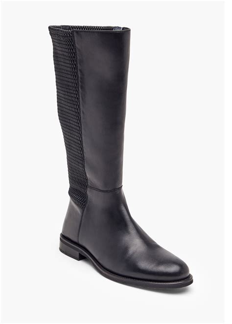Shop Black Leather Knee High Boot Comfortable Shoes Taking Shape Au