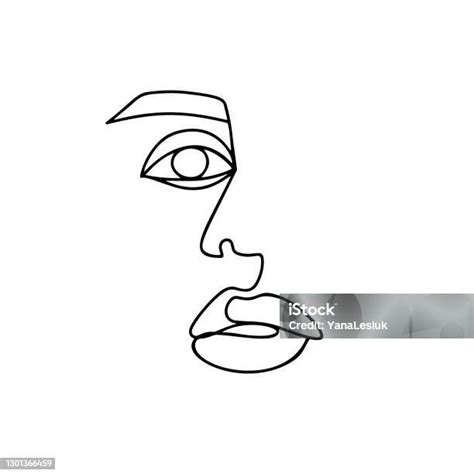 Dessin En Ligne Continu Verticale Abstraite De Femme Illustration De