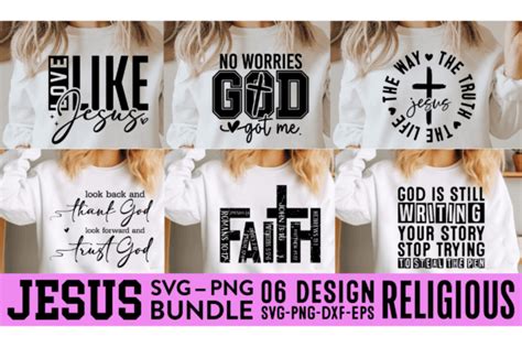 Jesus Svg Png Religious Svg Png Bundle Graphic By Designsquad8593 · Creative Fabrica