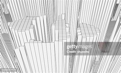 Abstract Black And White 3d Cube Space Wireframe Pattern Background High Res Vector Graphic