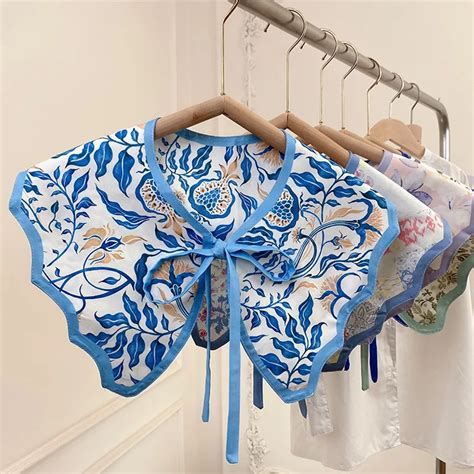 여성용 자외선 차단 소형 인조 분리형 칼라 목도리 스카프 어깨 랩 장식 셔츠 가짜 칼라 Aliexpress