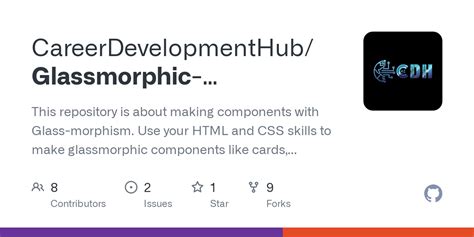 Github Careerdevelopmenthubglassmorphic Components This Repository